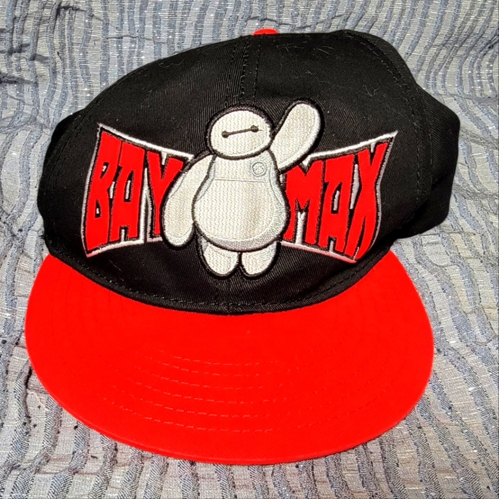 Baymax Disney Big Hero 6 Baseball Cap Hat Red Black S… - Gem